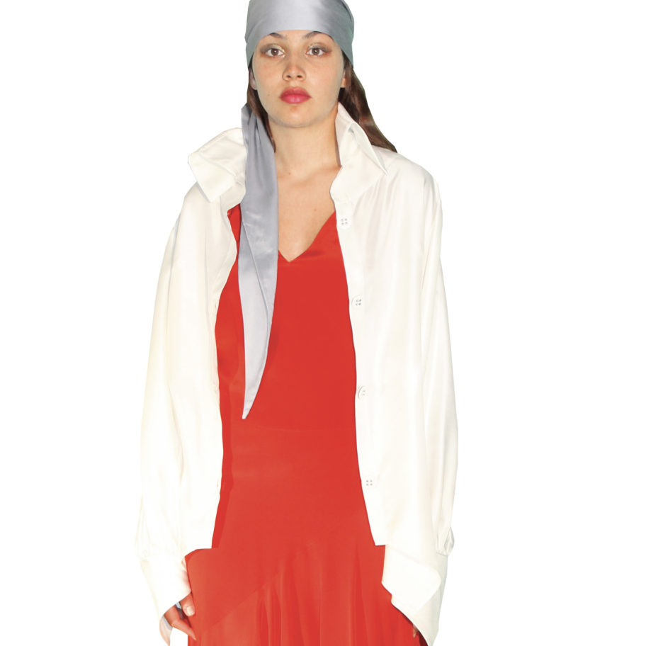 SUITY – silk scarf light blue – La Suite Jenny Sacerdote