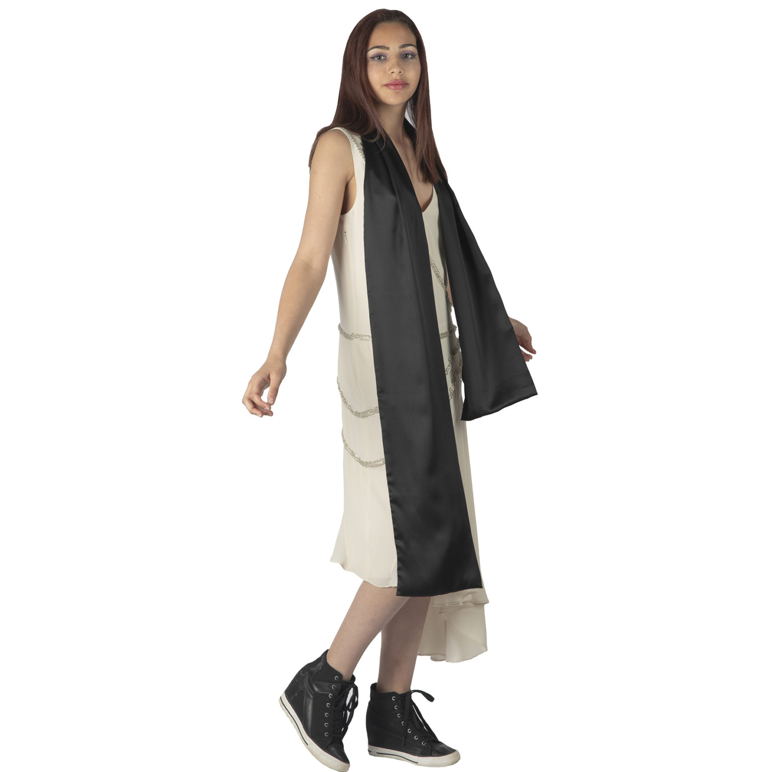 SUITY – écharpe smoking noir – La Suite Jenny Sacerdote